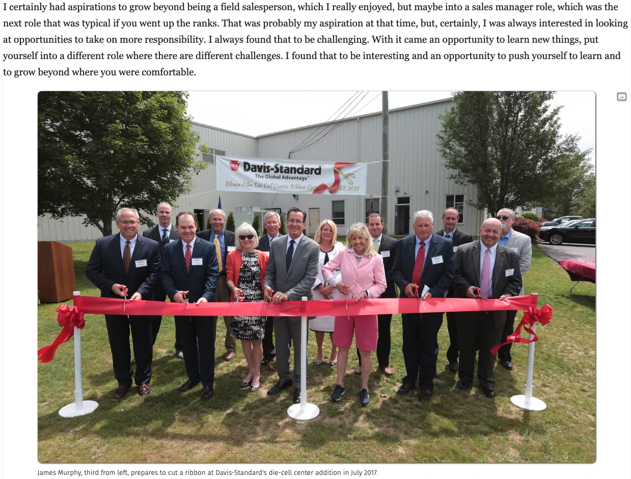 "Former Davis-Standard head reflects on decades-long career ...