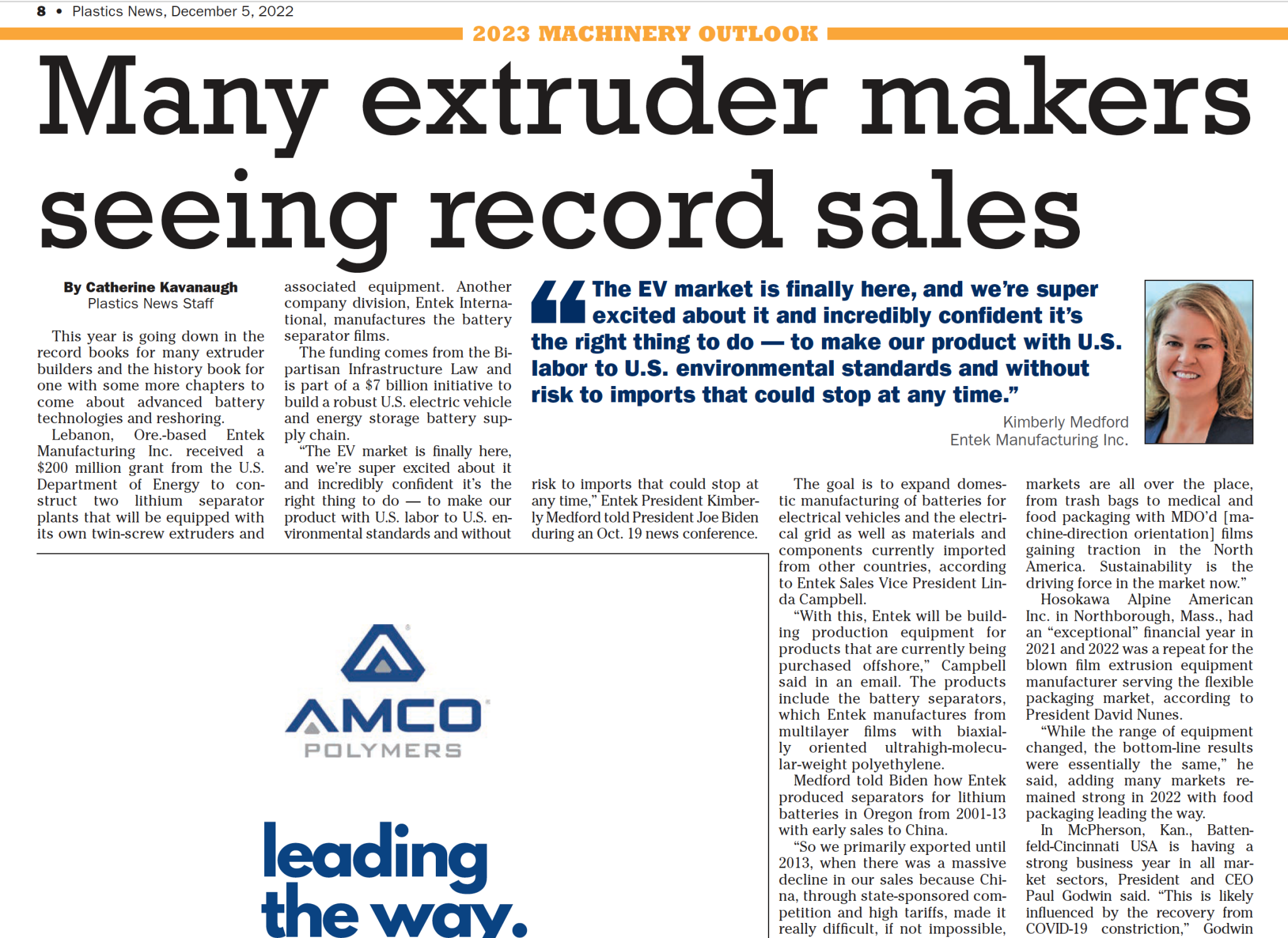 Machinery 2023 Outlook Interview with Plastics News and Giovanni ...