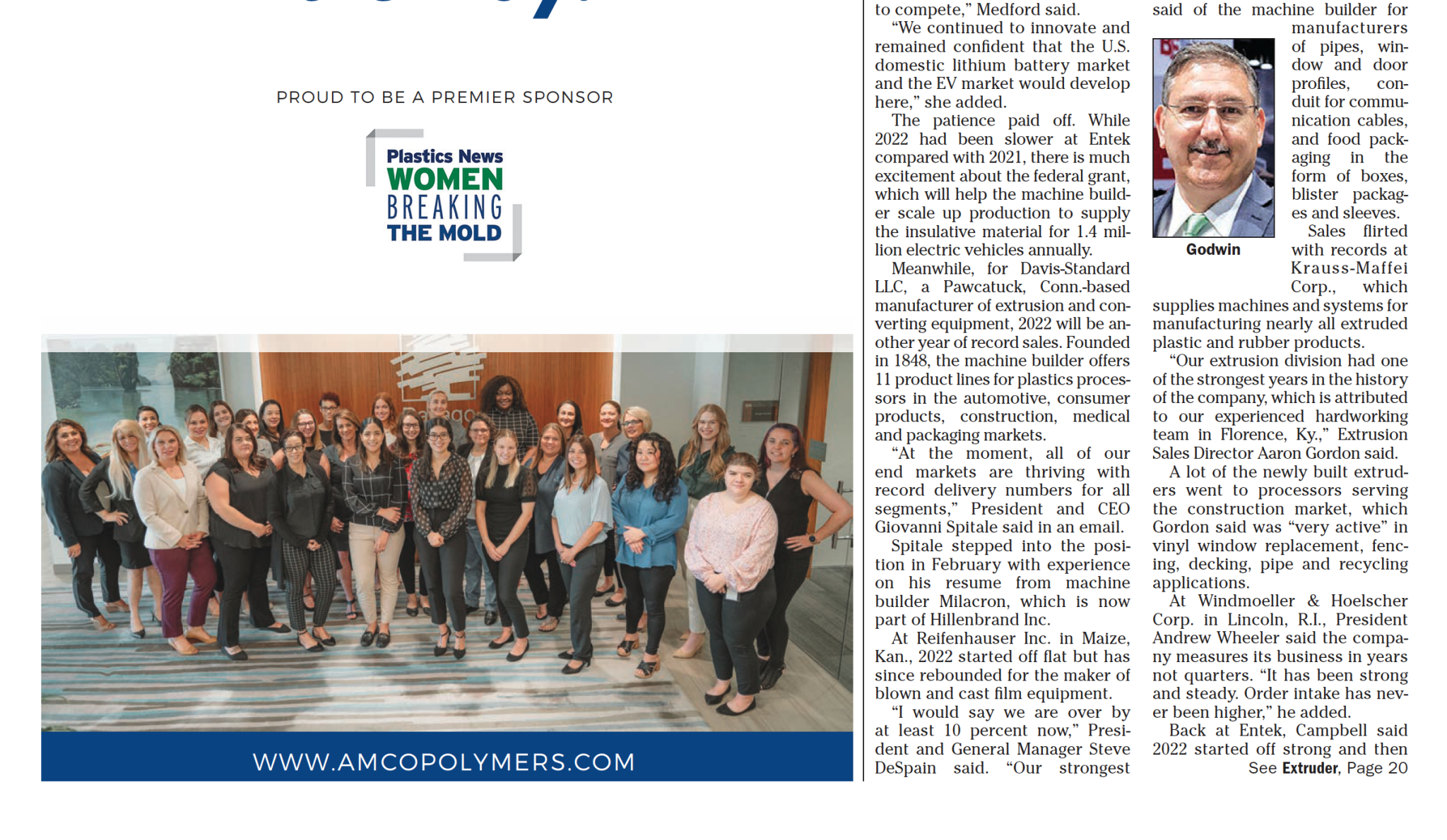 Machinery 2023 Outlook Interview with Plastics News and Giovanni ...