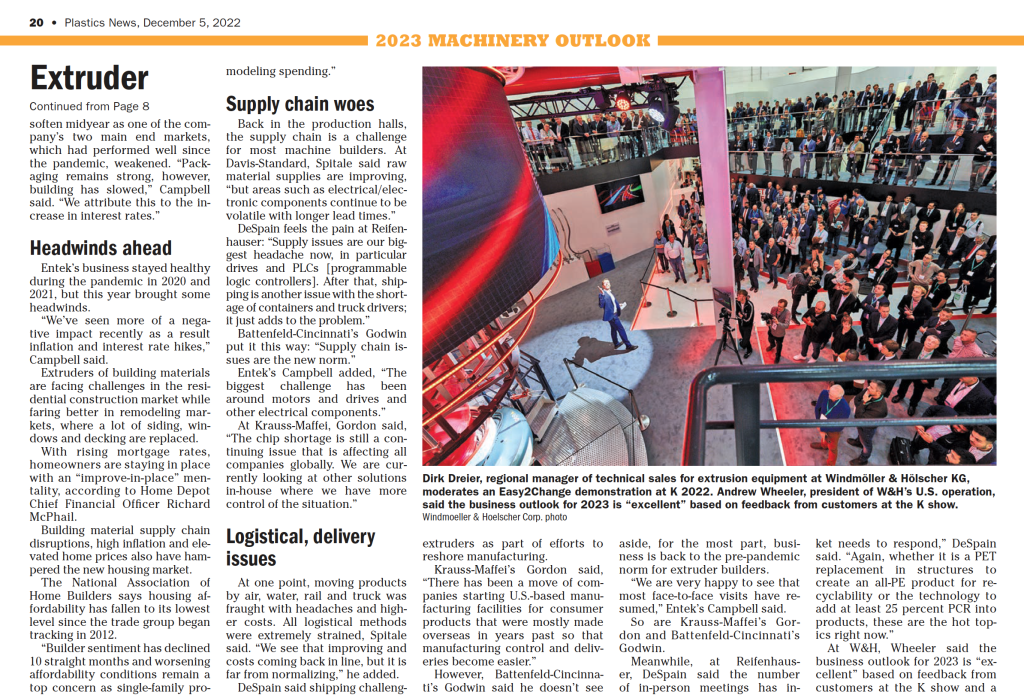 Machinery 2023 Outlook Interview with Plastics News and Giovanni ...