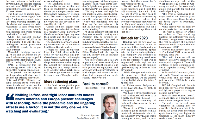 Machinery 2023 Outlook Interview with Plastics News and Giovanni ...